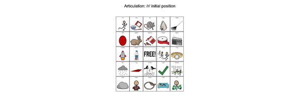 R Initial Position Articulation Bingo Game - Free Download