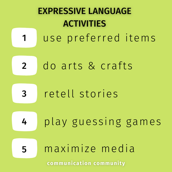 5 Simple (but effective) Expressive Language Activities