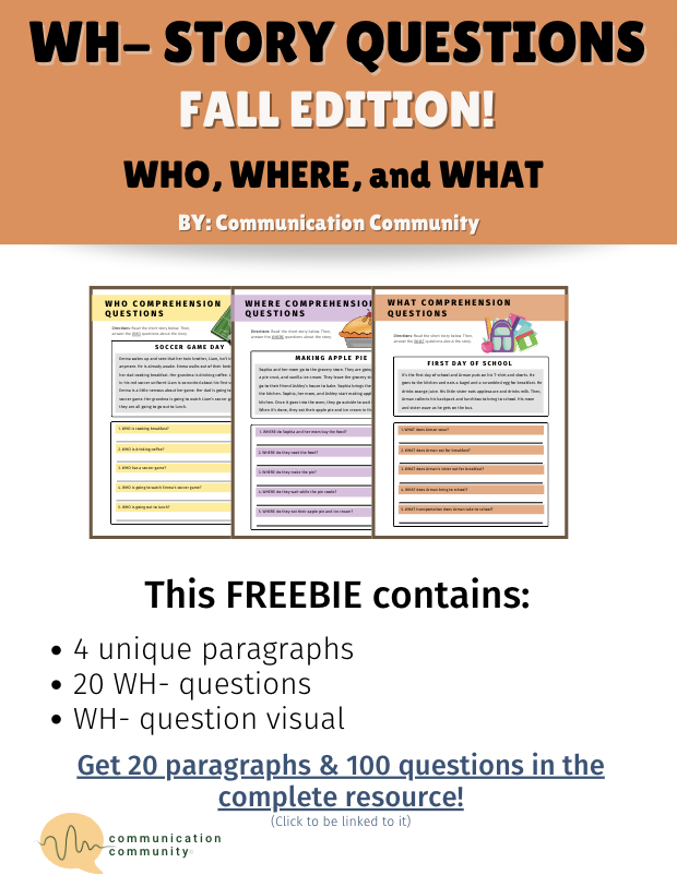 WH Questions for Speech Therapy: How to Target